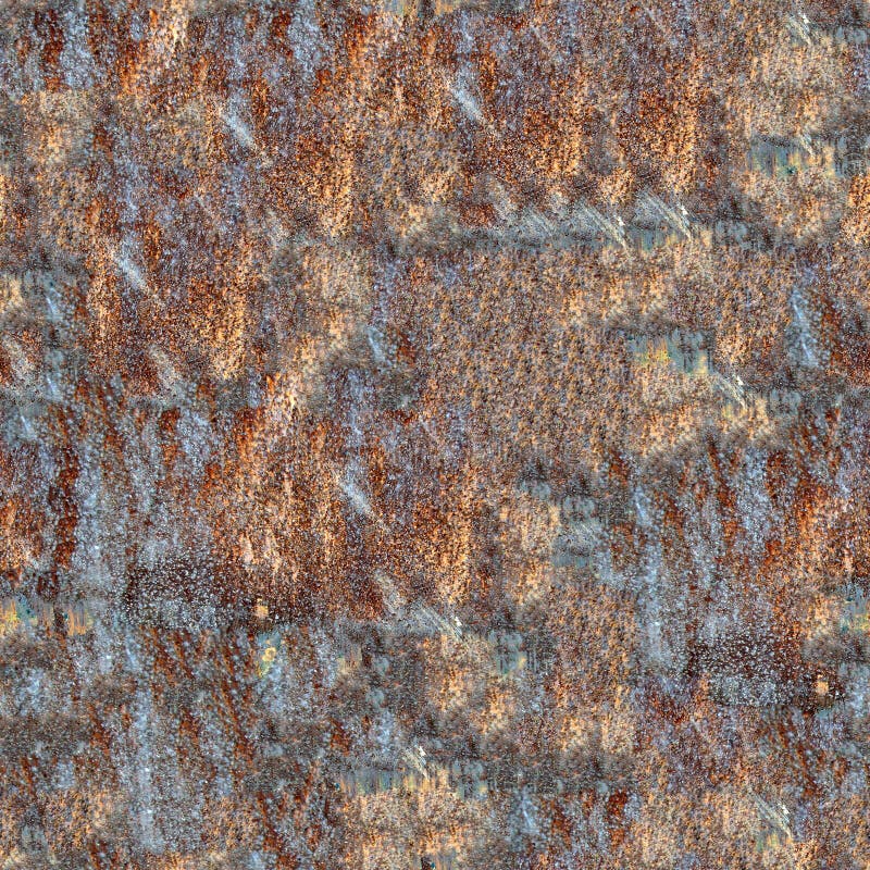 Seamless Metal Texture with Rust Cover and Empty Place for Your Text or ...