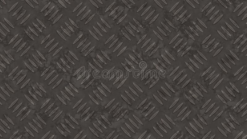 Seamless Metallic Diamond Plate Pattern Surface Loop. Dirty Steel Floor ...