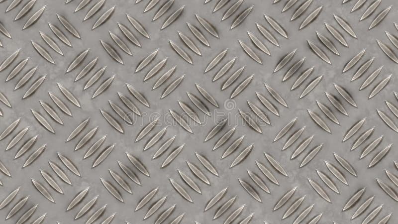 Seamless Metallic Diamond Plate Pattern Surface Loop. Dirty Steel Floor ...