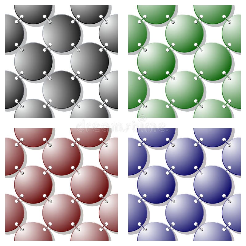 Seamless Metallic Rings Texture Stock Vector - Illustration of ornament ...