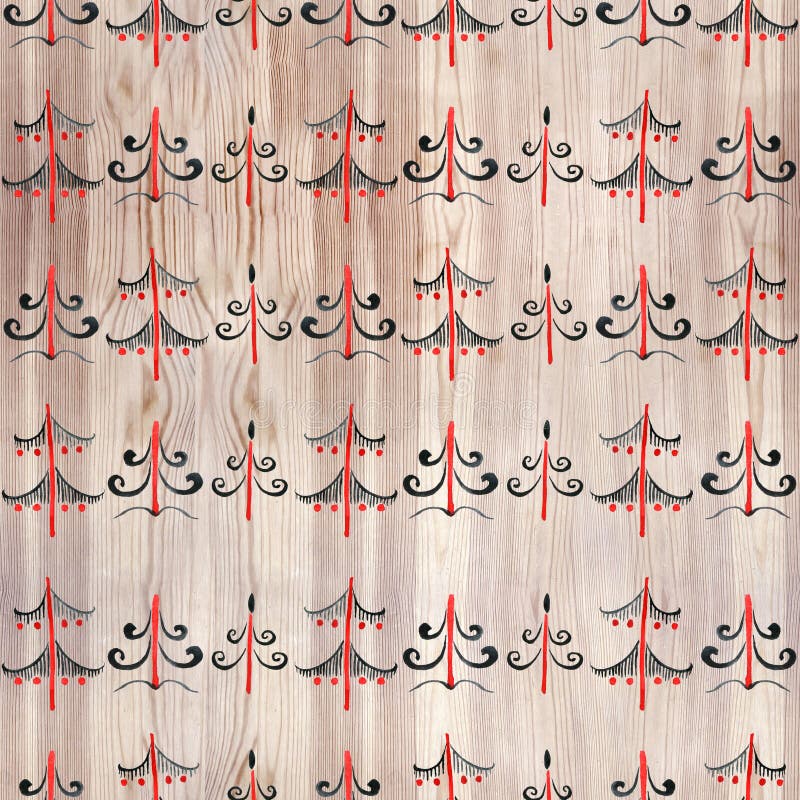 Mezen Pattern with Reindeer Stock Illustration - Illustration of folk ...