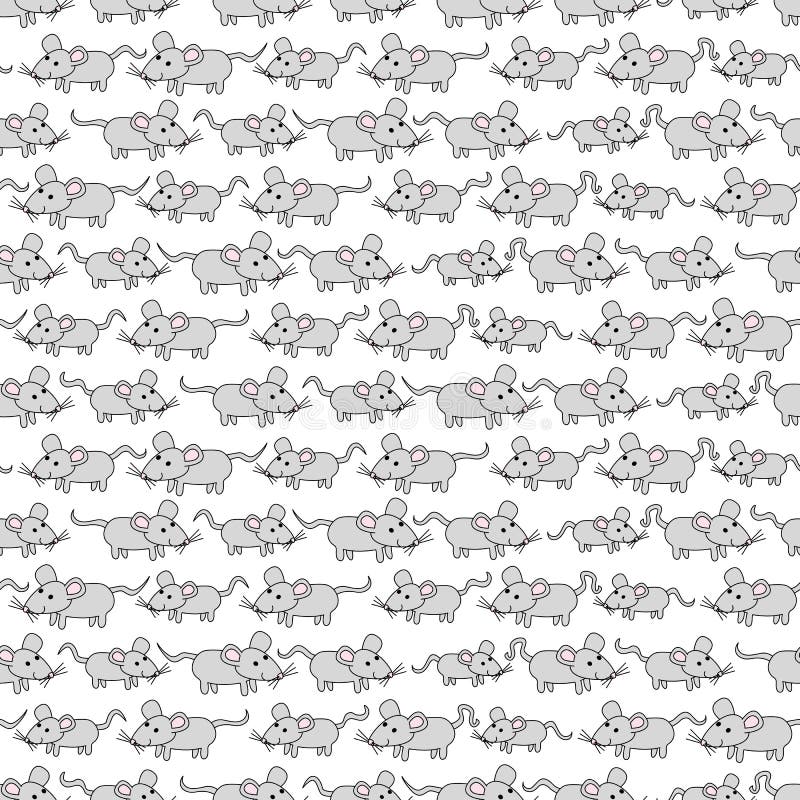 Seamless mice patterns stock vector. Illustration of wrapper - 87105474