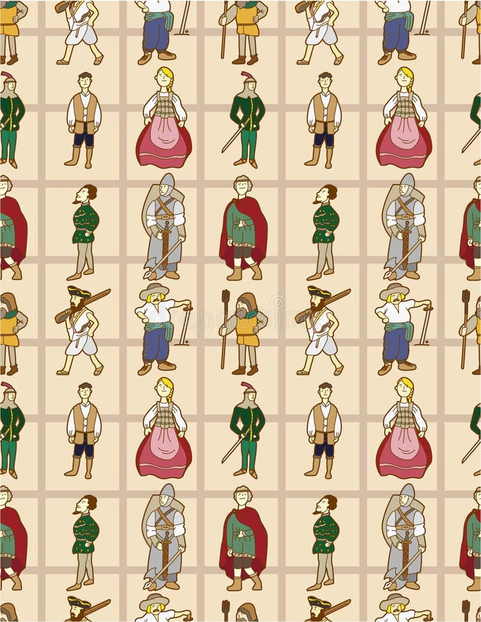 6+ Seamless medieval people pattern Free Stock Photos - StockFreeImages