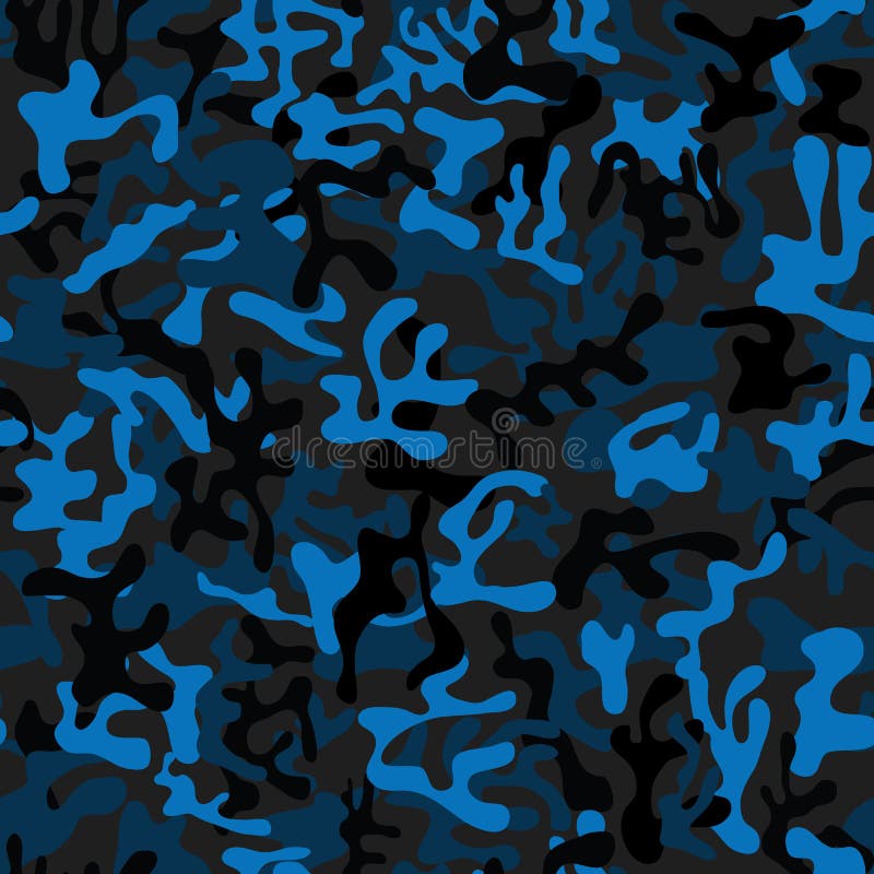 Seamless Military Camouflage Pattern Stock Vector - Illustration of ...