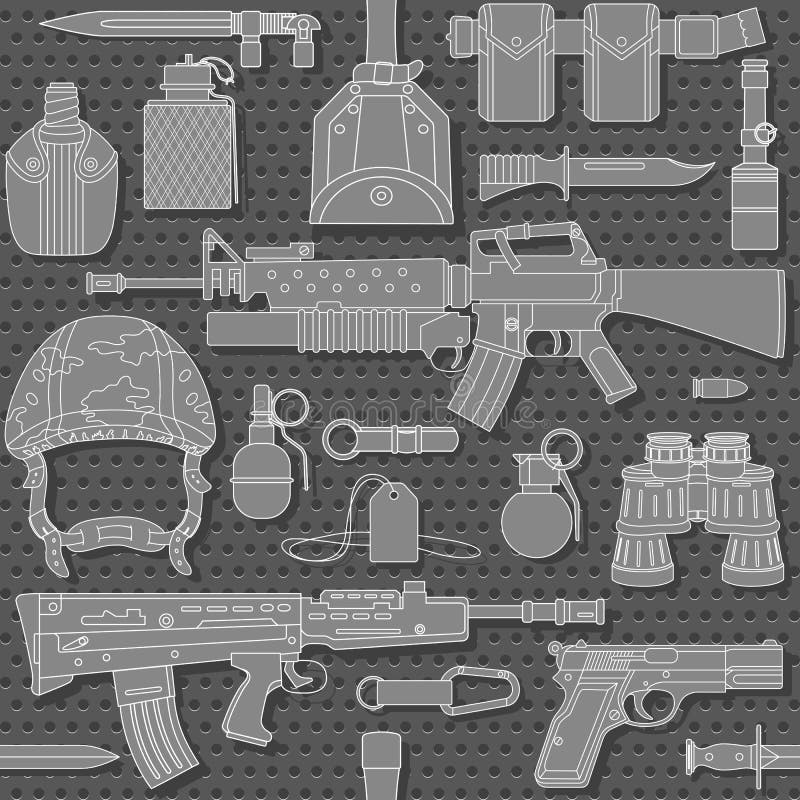 Seamless Military Pattern 03 Stock Vector - Illustration of drawing ...