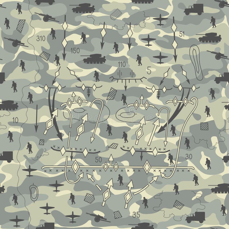 Seamless Military Pattern 09 Stock Vector - Illustration of ranger ...