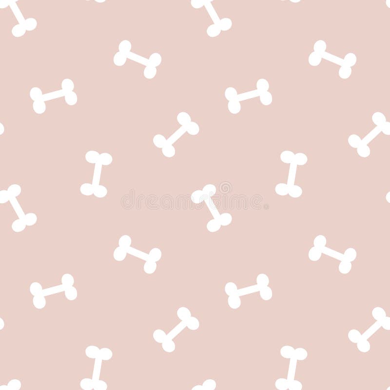 Seamless Minimal Animal Bone Repeat Pattern in Pink Background Stock ...