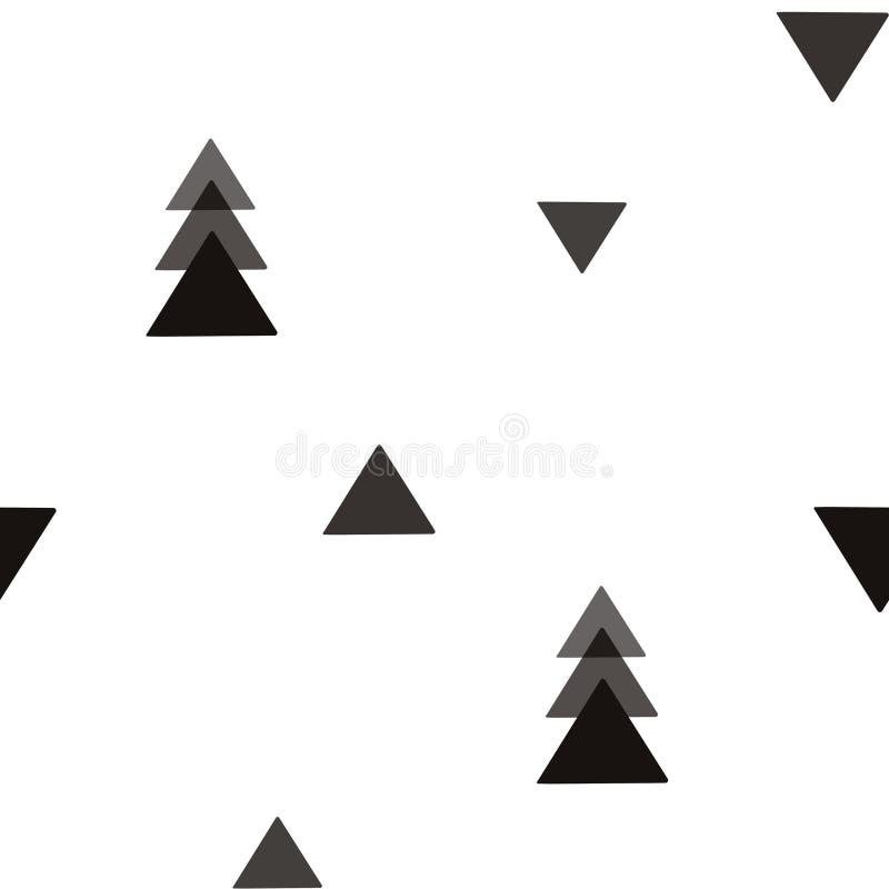 Seamless Minimal Pattern with Christmas Tree. Endless Background in ...