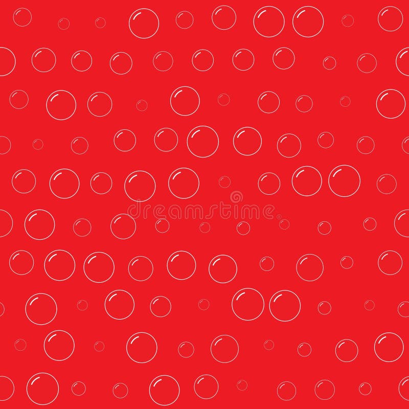Seamless Bright Red Bubble Pattern Background Stock Illustration ...