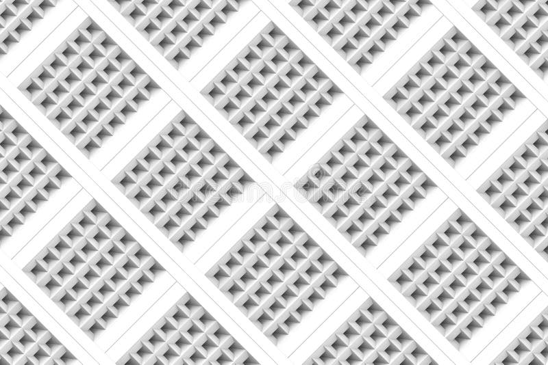 3d Rendering. Minimalist Modern Square Grid Pattern Ceramic Tiles Wall ...