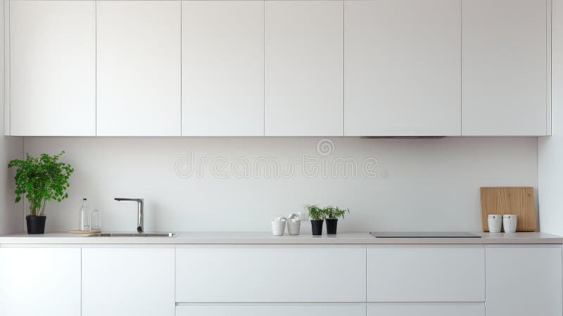 Seamless Minimalist Kitchen Stock Illustration - Illustration of ...