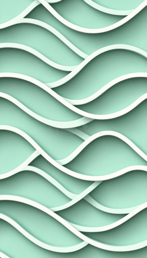 Seamless Mint Green 3D Low Profile, Delicate, Gentle Wave Texture ...