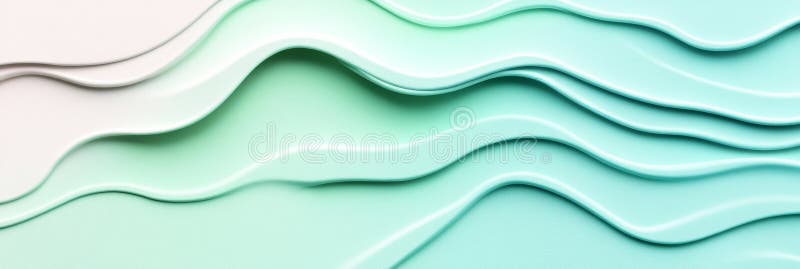 Seamless Mint Green To Pastel Aqua 3D Wave Pattern Background ...
