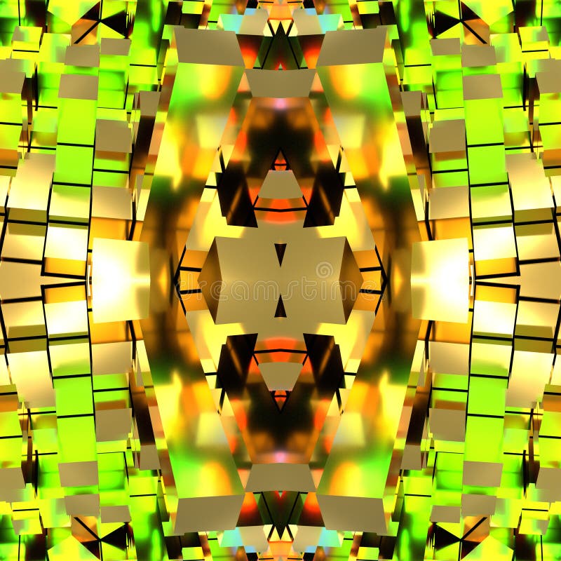 Seamless Mirror Texture with Clear Golden Elements and Multicolored ...