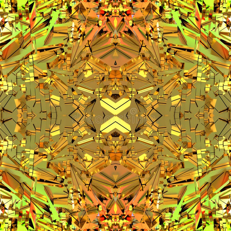 Seamless Mirror Texture with Clear Golden Elements and Multicolored ...