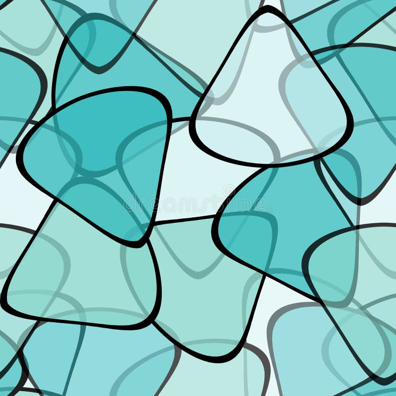 Seamless Model, Various Figure Shape. Collage. Illustration in Stained ...