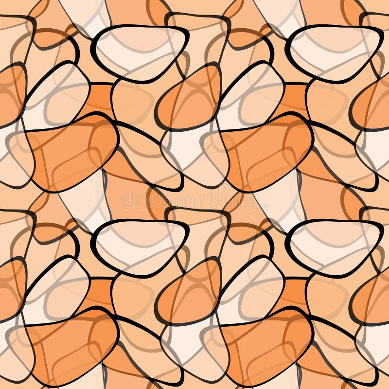 Seamless Model, Various Figure Shape. Collage. Illustration in Stained ...