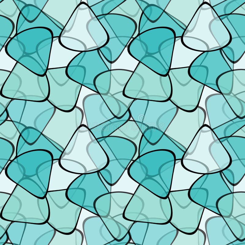 Seamless Model, Various Figure Shape. Collage. Illustration in Stained ...