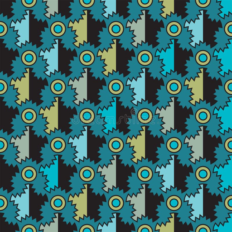 Bright African Unique Print Design Stock Illustration - Illustration of ...