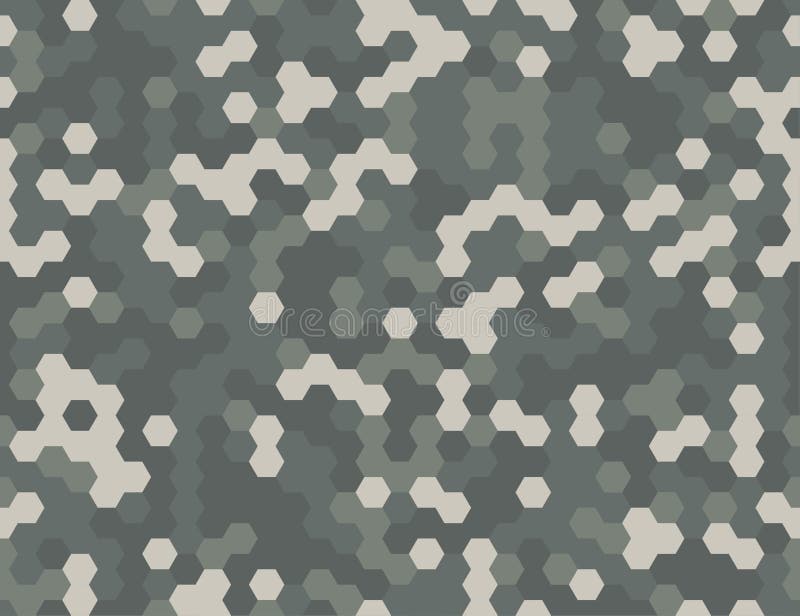 Seamless Modern Army Camouflage Hexagon Gray Pixel Texture. Abstract ... Seamless Modern Army Camouflage Hexagon Gray Pixel Texture. Abstract ...