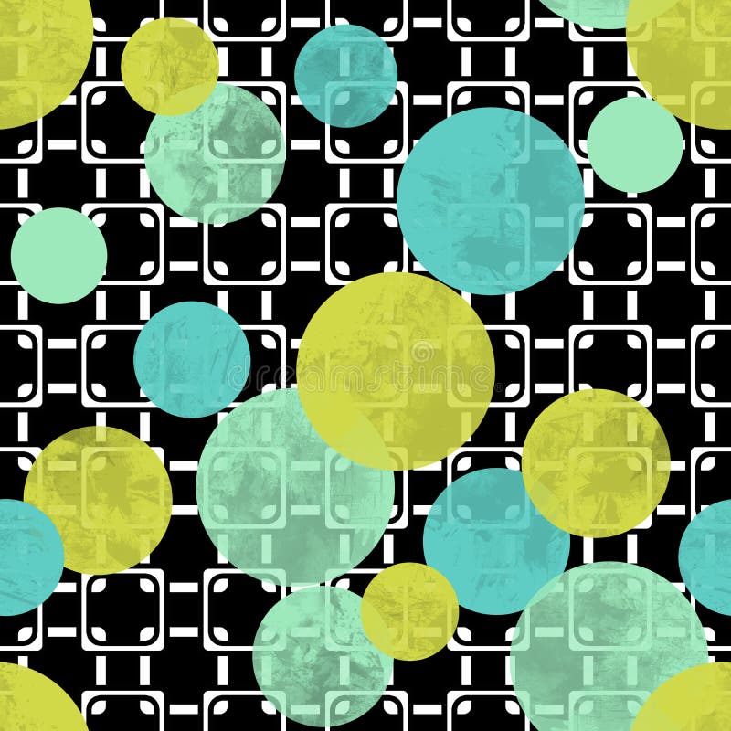 Seamless Modern Circles Pattern Stock Illustration - Illustration of ...