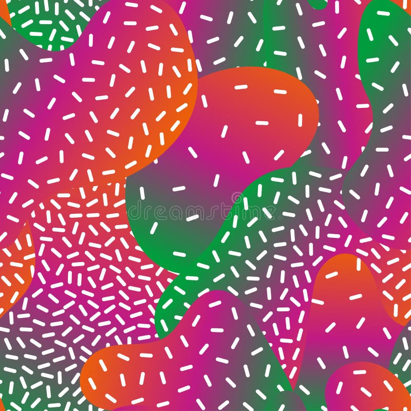 Seamless Modern Color Play Gradient Pattern. Vector Liquid Shape ...