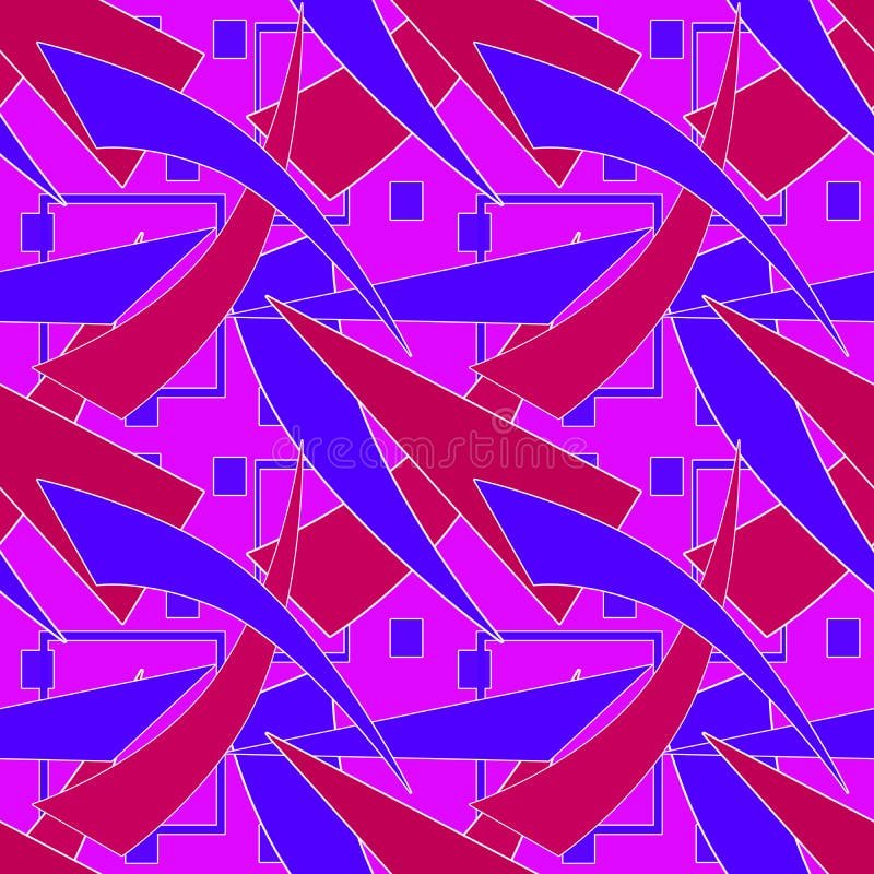 Seamless Modern Elements Abstract Pattern Background Stock Illustration ...