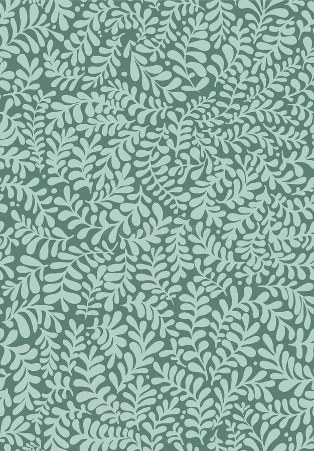Seamless Modern Green Pattern with Leaves Stock Illustration ...