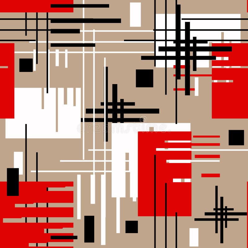 Seamless Modern Lined Pattern Stock Illustration - Illustration of ...