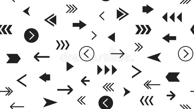 Seamless Modern Monochrome Pattern with Arrows. Most Popular Black ...