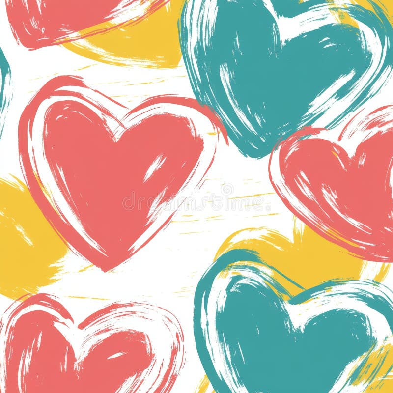 Cute Seamless Pattern Hearts Circles Stock Photos - Free & Royalty-Free ...