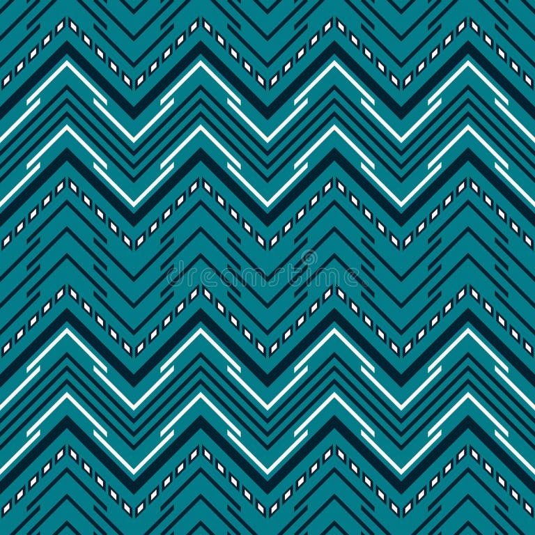 Seamless Modern Pattern of Solid, Broken and Dashed Zigzag Lines Stock ...