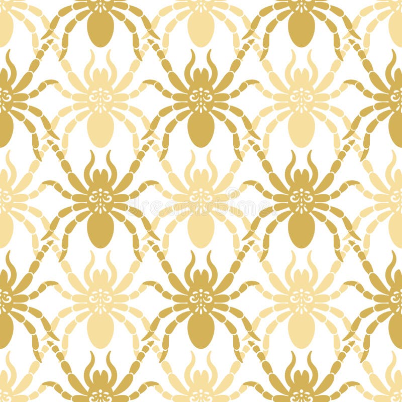 Seamless Modern Pattern with Spiders Stock Vector - Illustration of ...