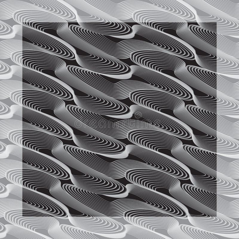 Seamless Modern Wavy Curve Strips Abstract on the Tile Stock Vector ...