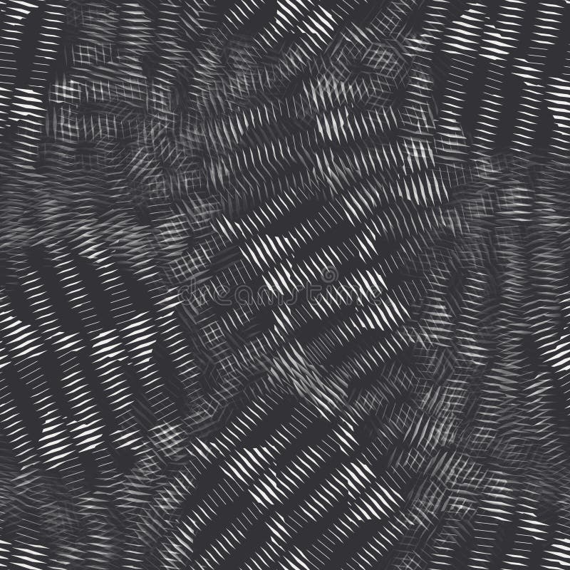 Seamless Moire Pattern Jumbled Black White Design Stock Illustration ...