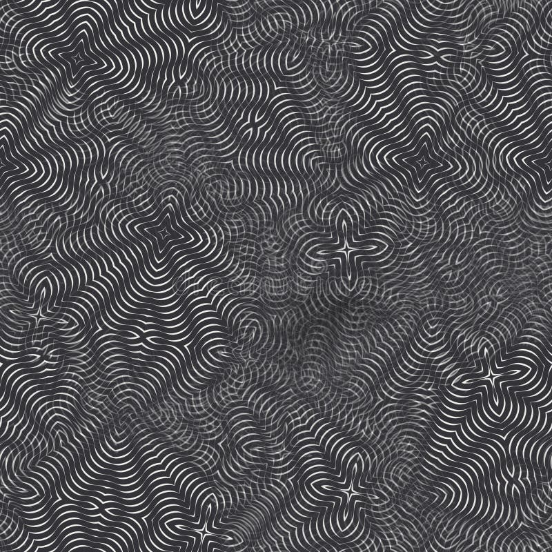 Seamless Moire Pattern Jumbled Black White Design Stock Illustration ...