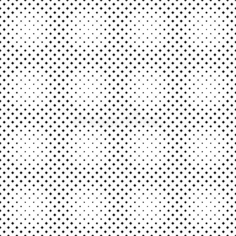 Seamless Monochrome Abstract Curved Star Pattern Background Design ...