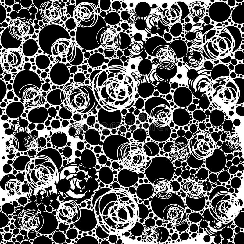 Seamless Monochrome Background of Circles. Vector Illustration Stock ...