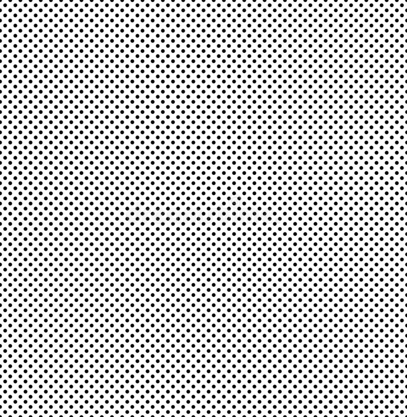 Seamless Monochrome Dotted Texture Vector Polka Dot Pattern Stock Illustration Illustration