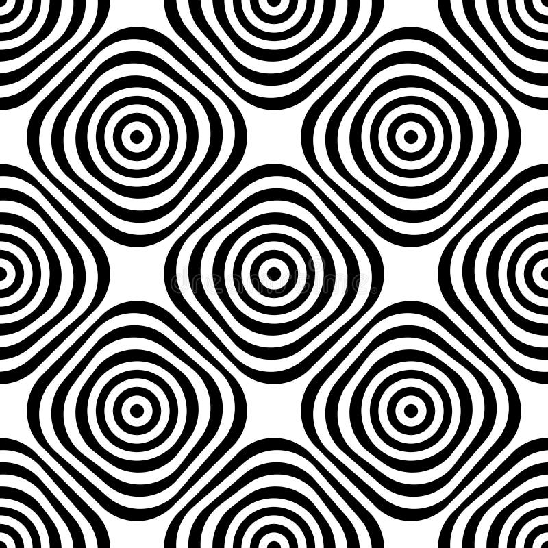 Seamless Monochrome Geometric Pattern Stock Vector - Illustration of ...