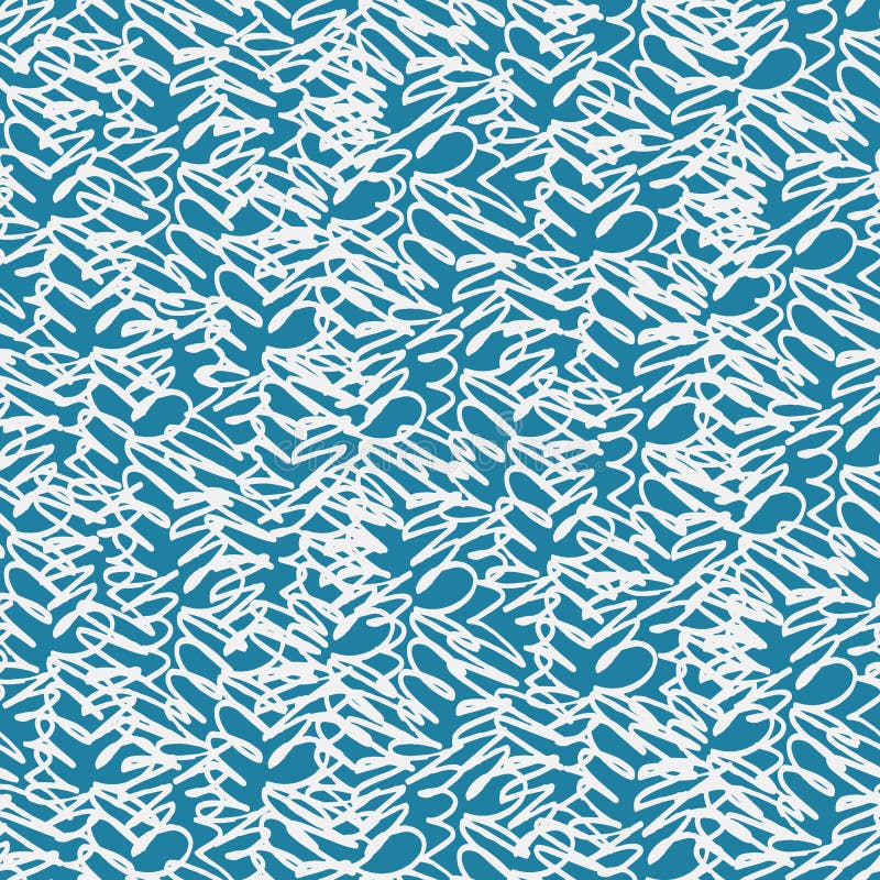 Seamless Monochrome Oscillogram-like Pattern with Curved Lines Stock ...