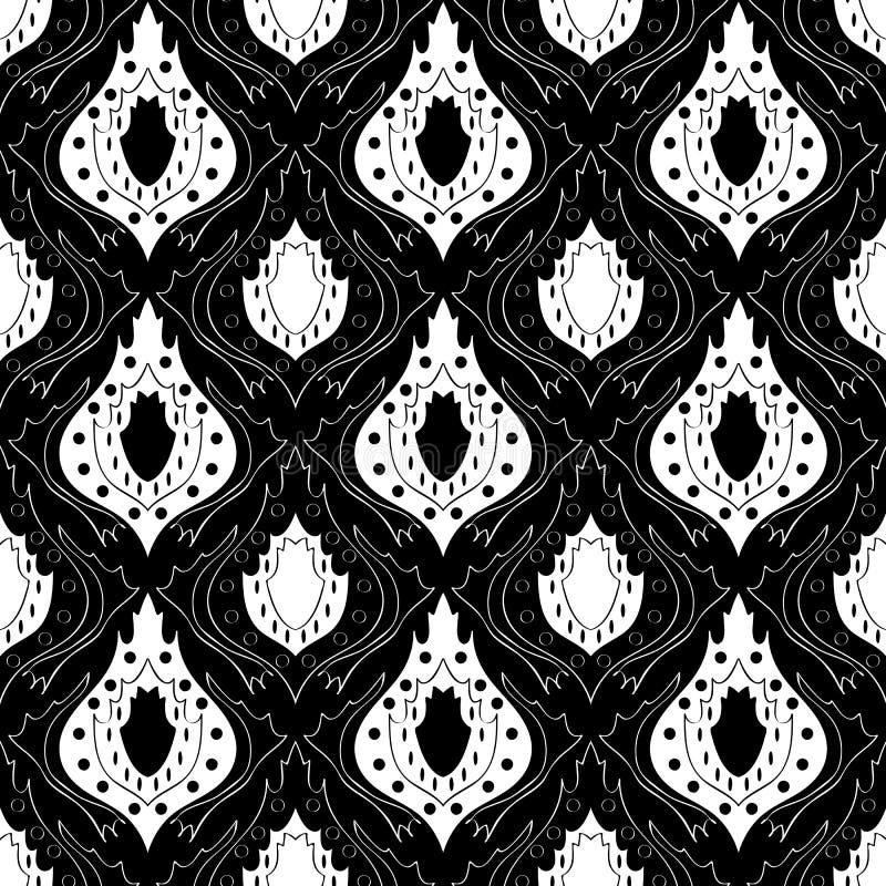 Seamless Monochrome Pattern 14 Stock Vector - Illustration of pattern ...