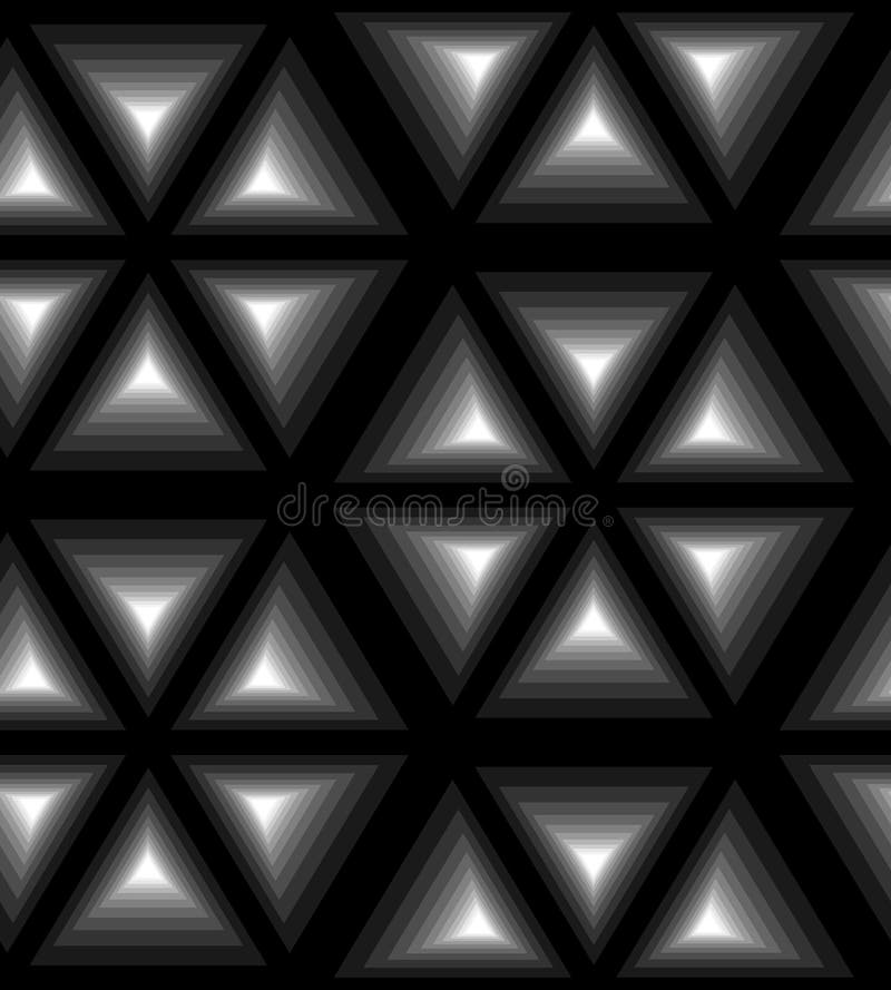 Seamless Monochrome Polygonal Pattern. Geometrical Triangle Abstract ...