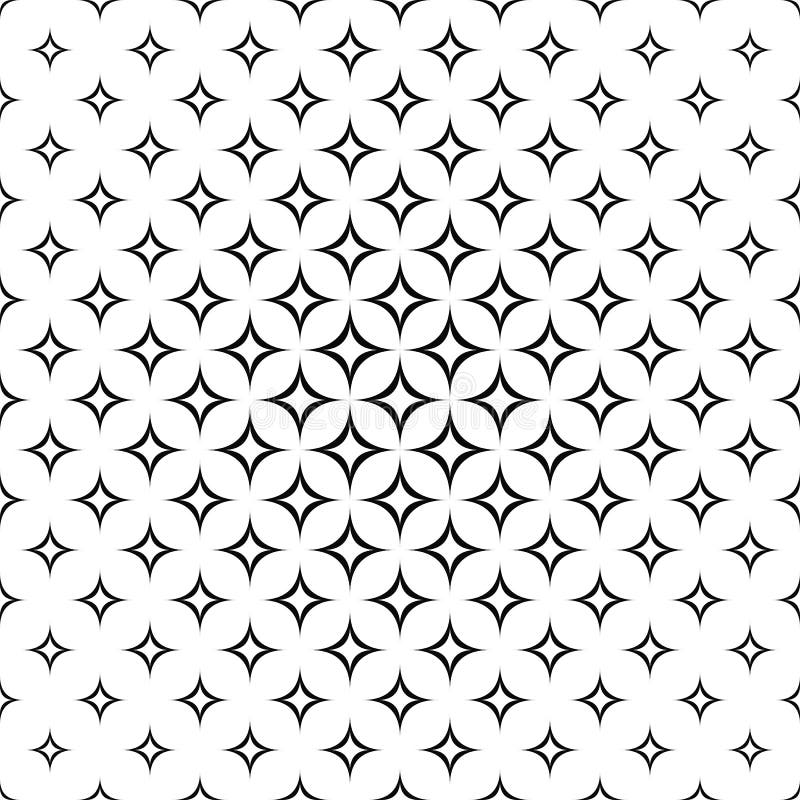 Monochrome Star Pattern - Geometrical Halftone Abstract Vector Background Graphic Design Stock ...