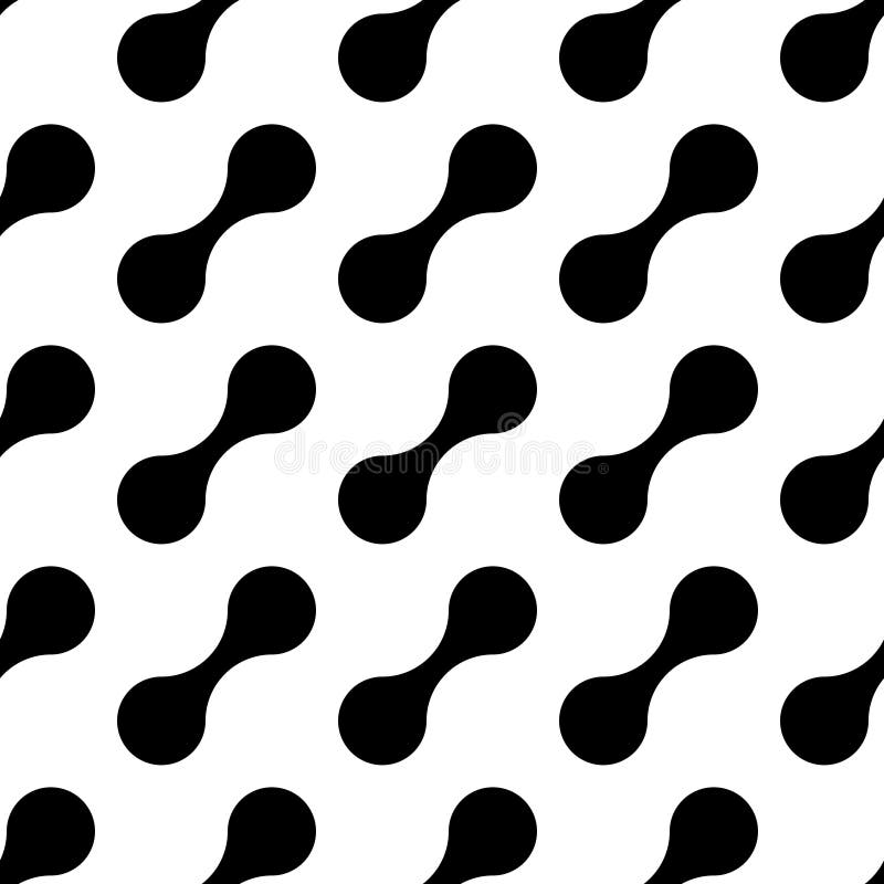 Seamless Monochrome Wave Pattern Stock Vector - Illustration of black ...