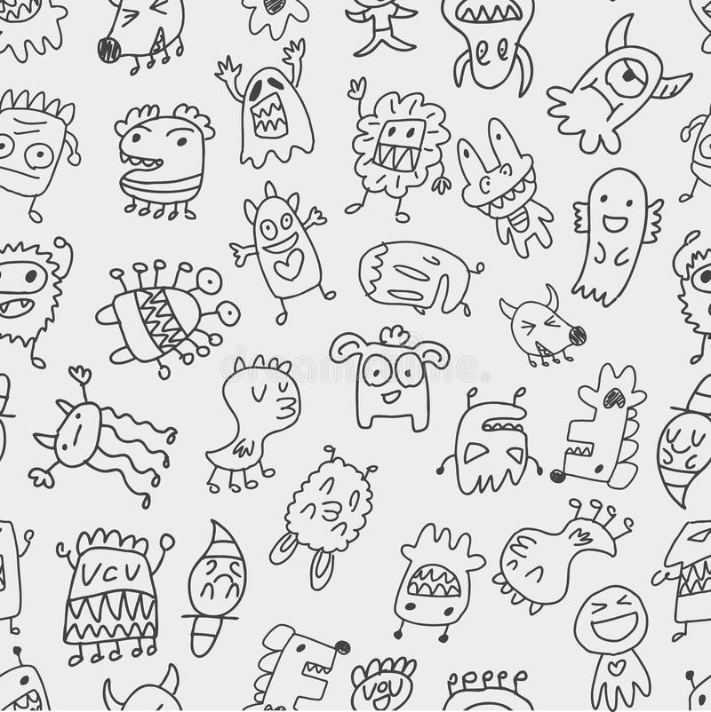 Seamless monster pattern stock vector. Illustration of faces - 22045765