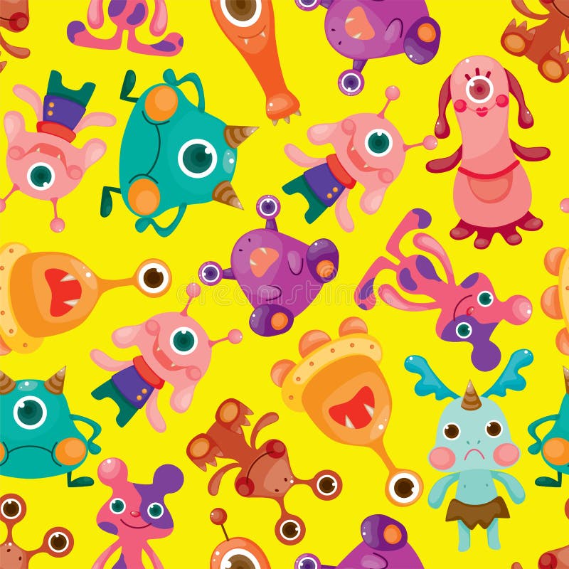Seamless monster pattern stock vector. Illustration of dragon - 23242274