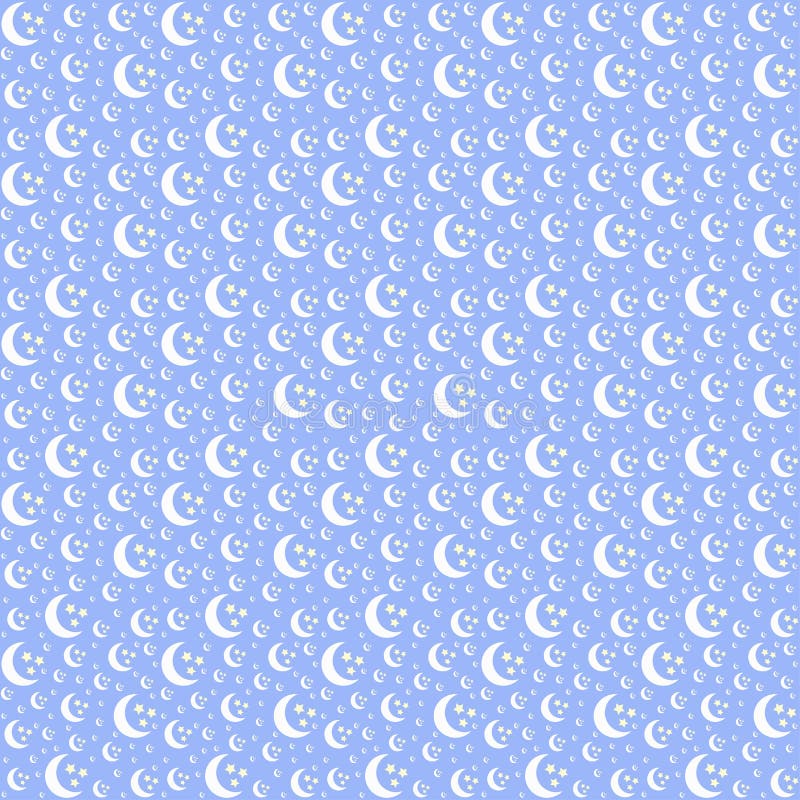 Seamless Moon Pattern Illustration Stock Illustration - Illustration of ...