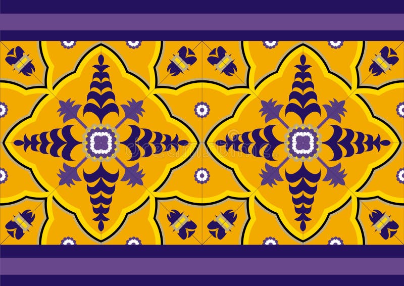 Seamless Moroccan Azulejo, Islamic Mosque Decoration Elements,Mediterranean Mosaic, Talavera ...