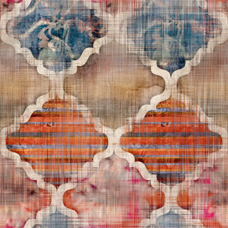 Seamless Moroccan Tile Wallpaper Stock Illustration - Illustration of ...